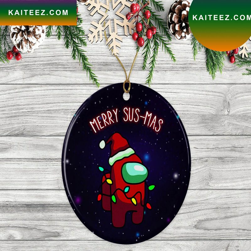 Among Us Merry Susmas Christmas Ornament - Kaiteez