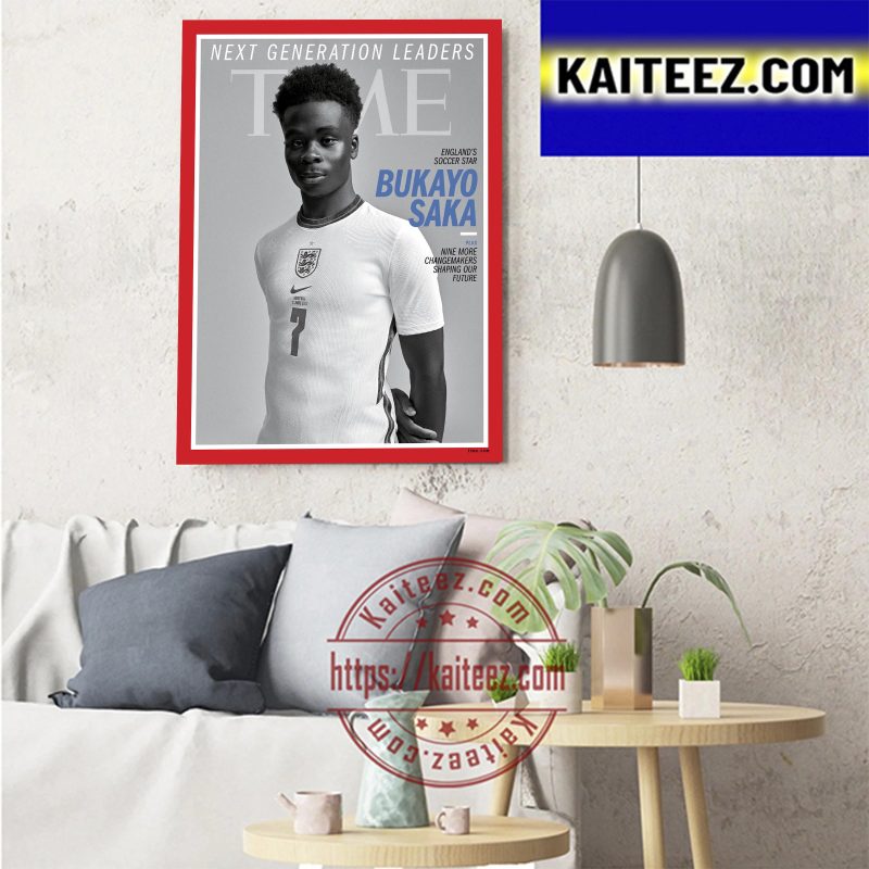 Bukayo Saka On Cover TIME Next Generation Leaders Art Decor Poster ...