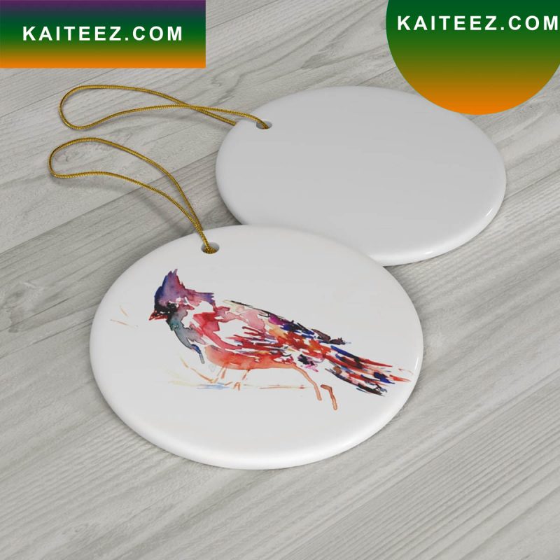 Ceramic Cardinal Christmas Ornament - Kaiteez