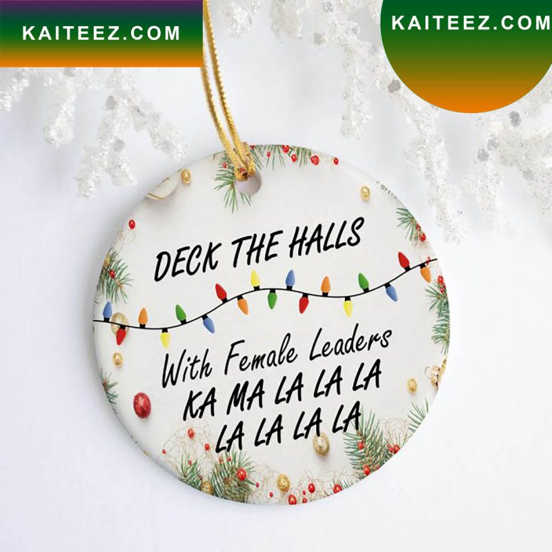 Deck The Halls Kamala Harris Christmas Ornament - Kaiteez