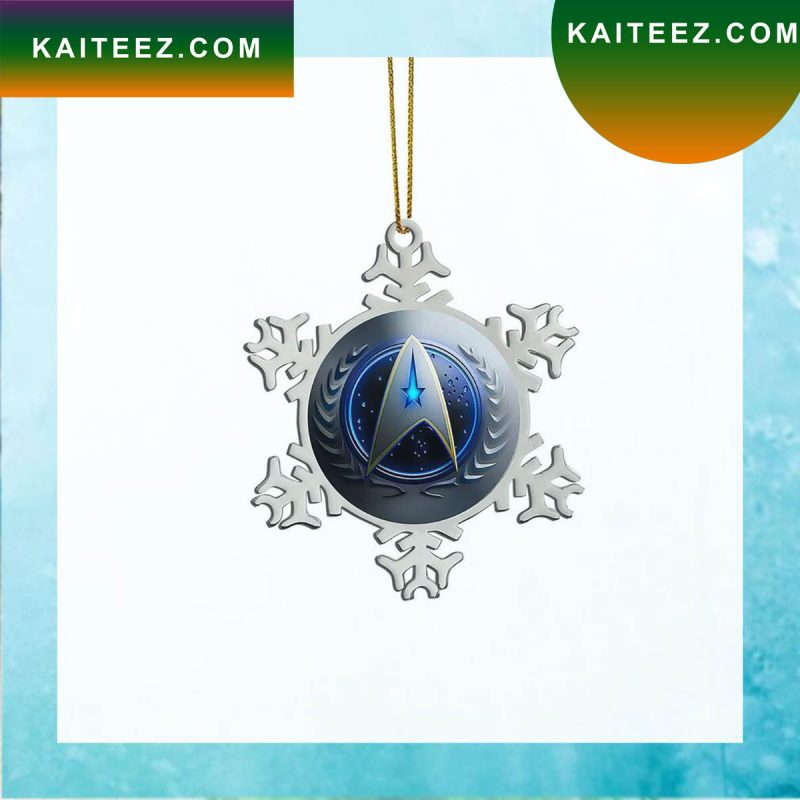 Gearhumans 3D Star Trek Snowflake Christmas Custom Christmas Ornament ...