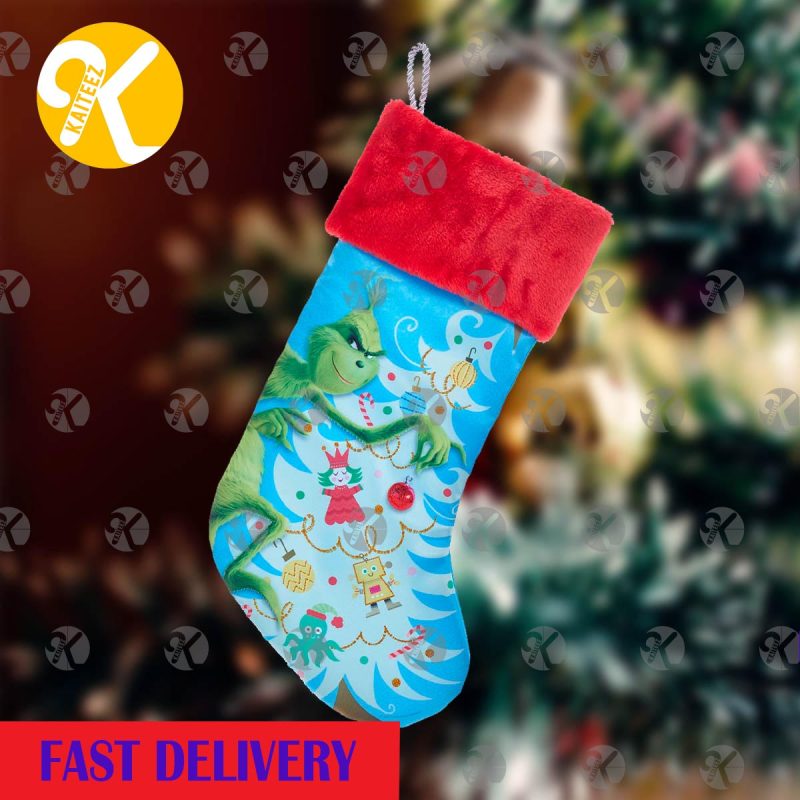 Grinch Stole Christmas Cartoon Poster Personalized Christmas Stocking ...