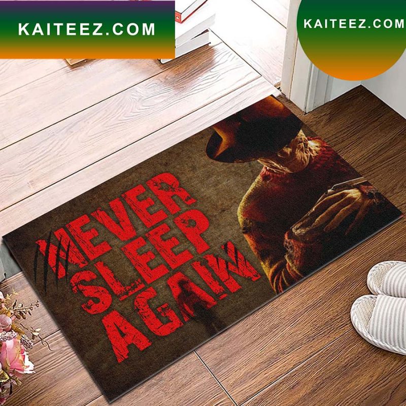 Never Sleep Again Horror Movie Halloween Michael Myers Doormat - Kaiteez