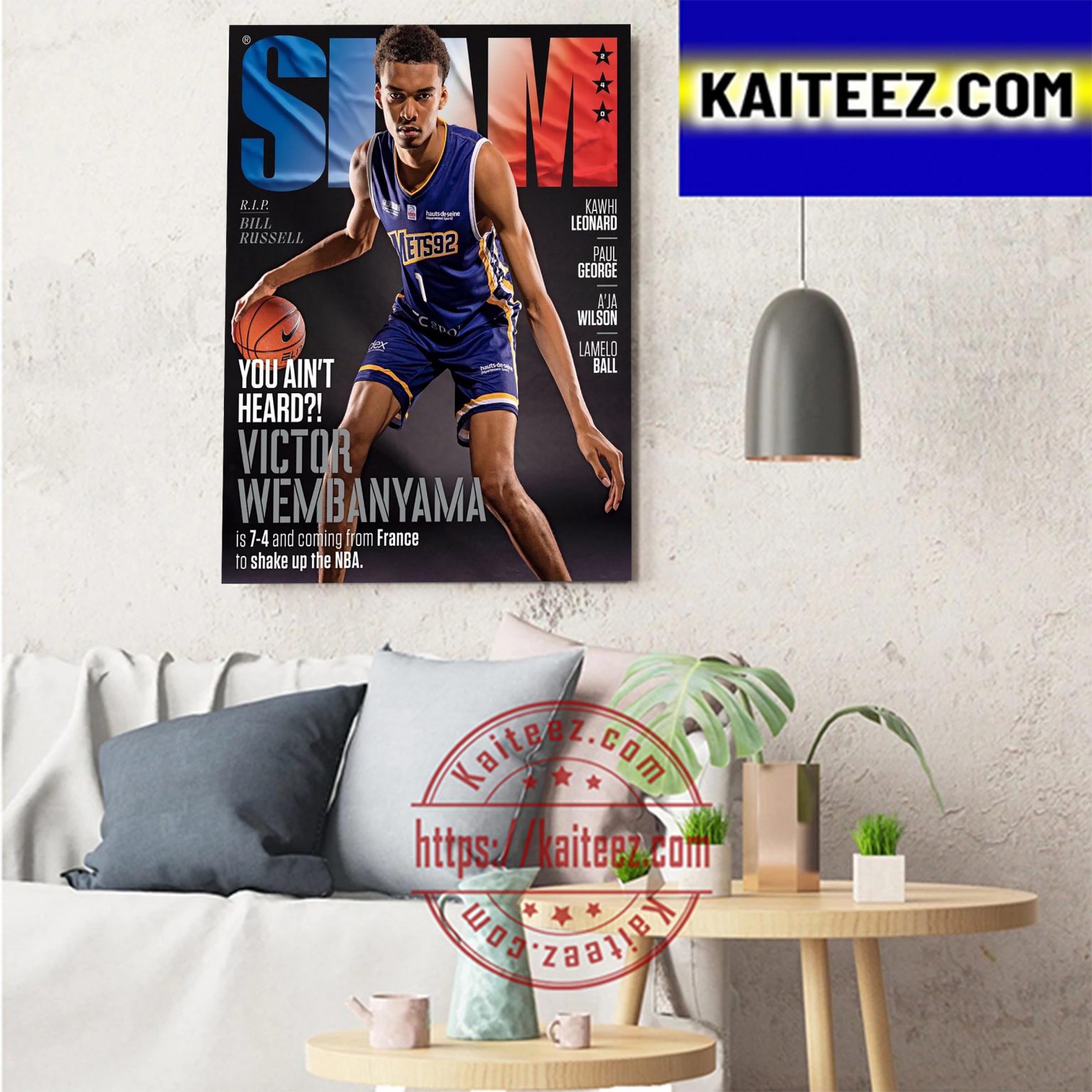 Victor Wembanyama On Cover SLAM Art Decor Poster Canvas - Kaiteez