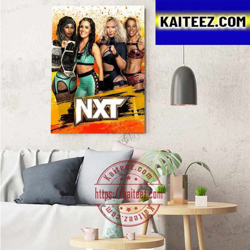 WWE NXT Womens Tag Titles Art Decor Poster Canvas - Kaiteez