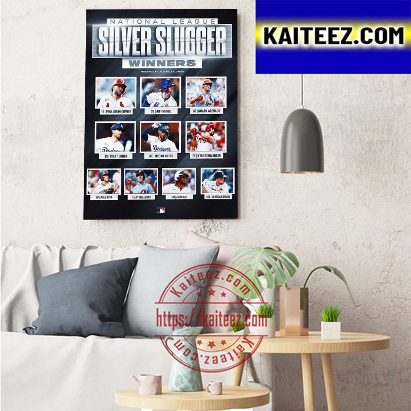 2022 National League Silver Slugger Award Winners Art Decor Poster ...