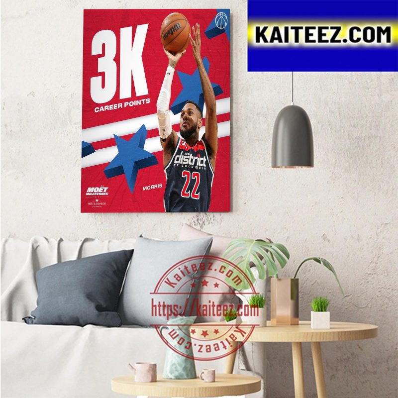 Monte Morris 3K Career Points With Washington Wizards NBA Art Decor ...