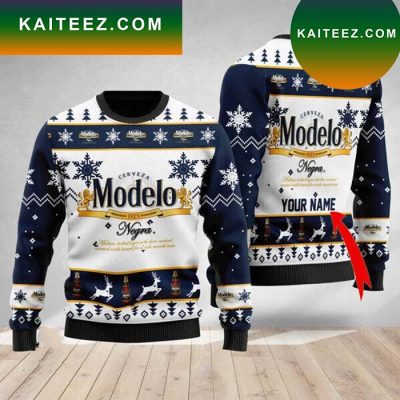 Personalized Modelo Beer Ugly Christmas Sweater - Kaiteez