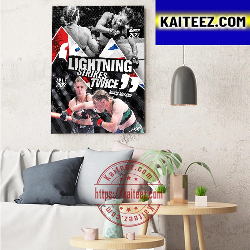 UFC 281 Lightning Strikes Twice Art Decor Poster Canvas - Kaiteez