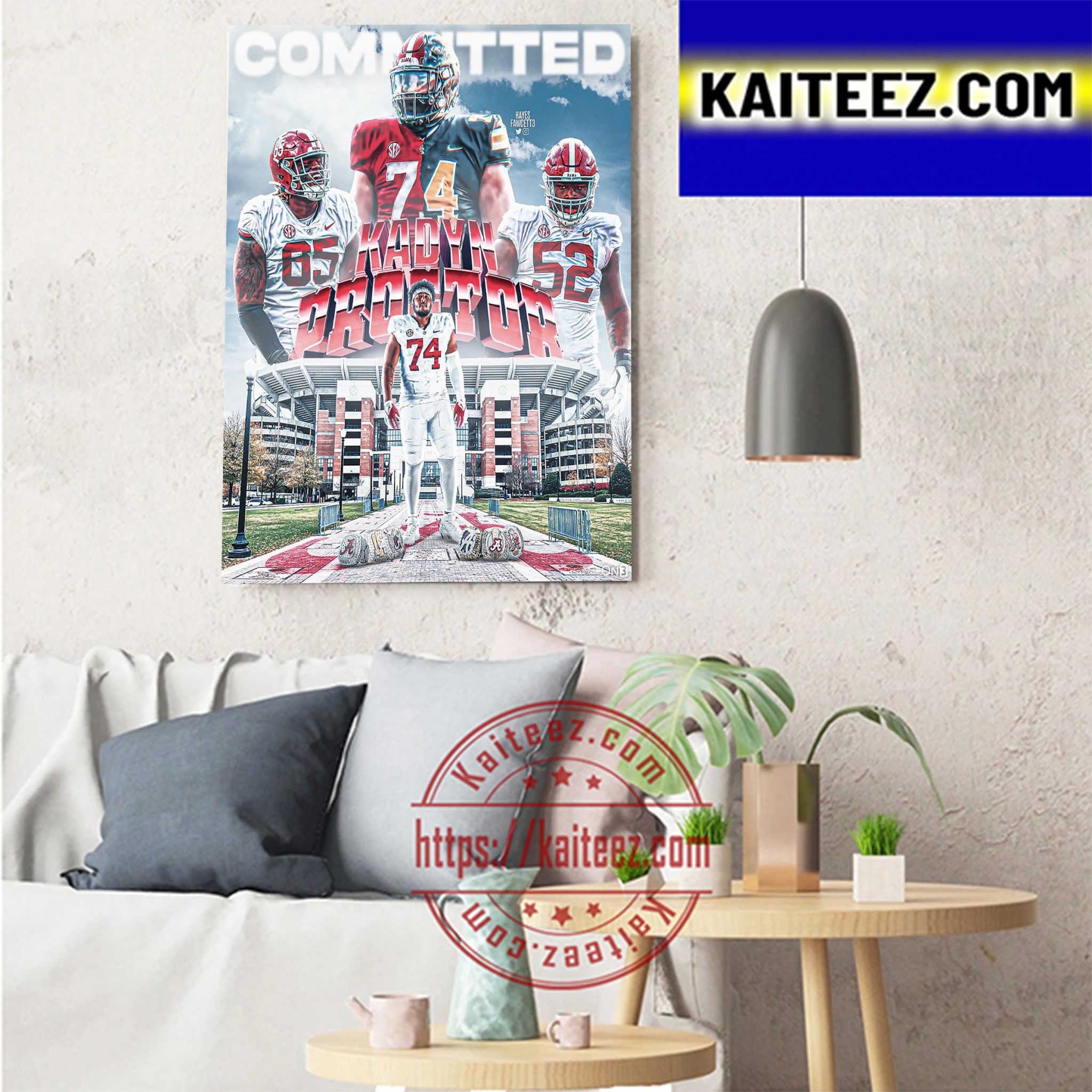 University of Alabama Football Team Squad 2022 Poster Canvas - Kaiteez