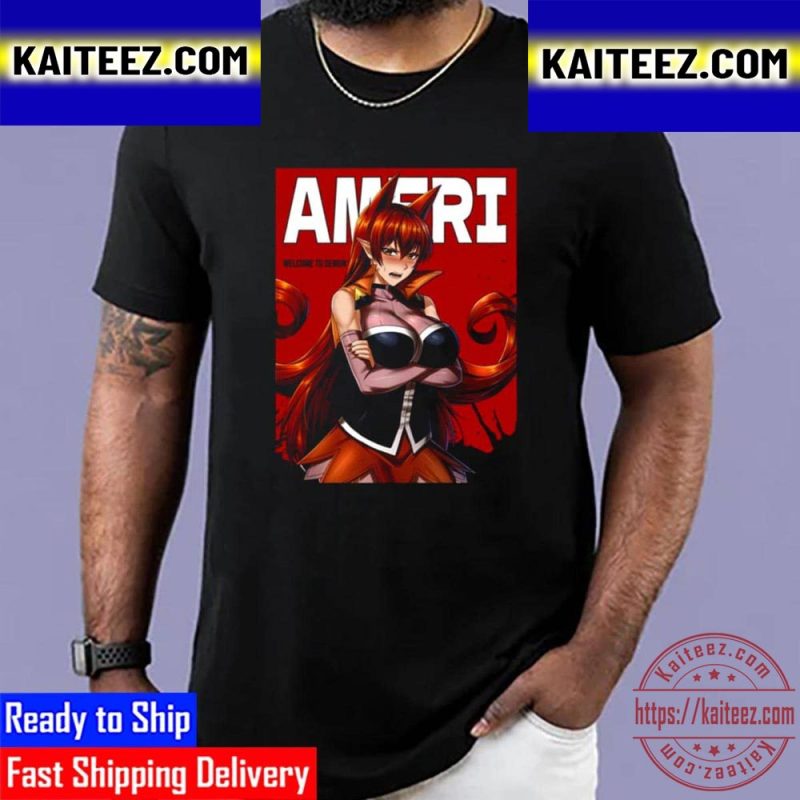 Ameri Azazel Red Comic Design Welcome To Demon School Vintage T-Shirt - Kaiteez