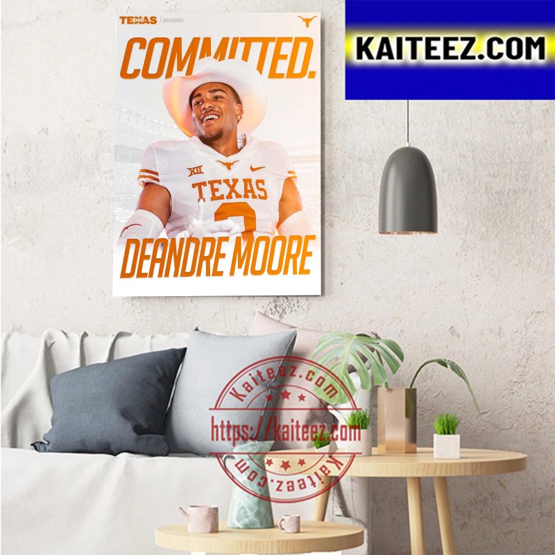 Inside Texas Committed Deandre Moore Art Decor Poster Canvas - Kaiteez