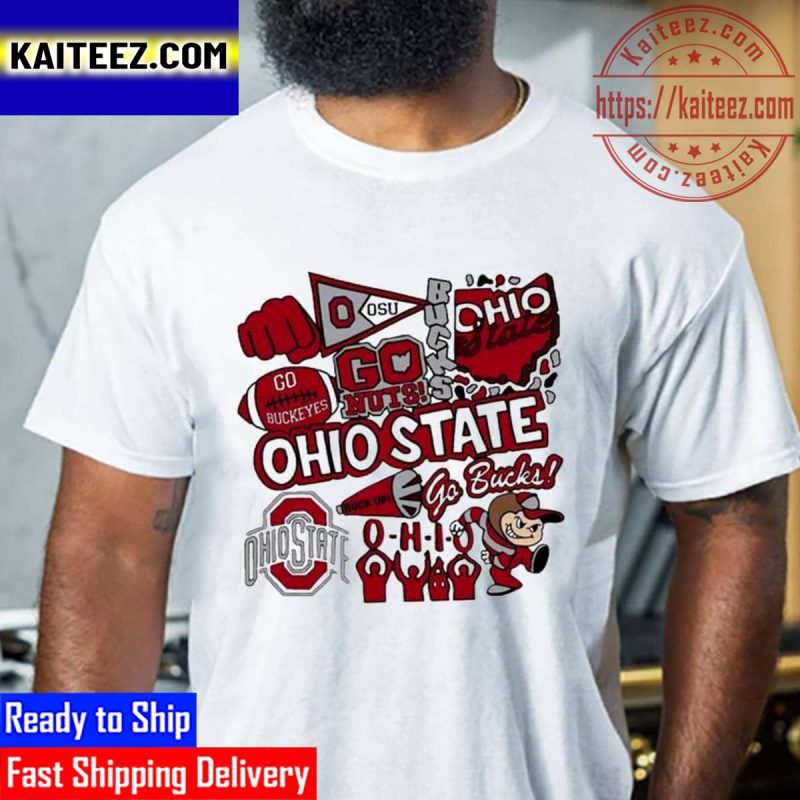 Ohio State Go Bucks Go Buckeyes Go Nuts Football Vintage T-Shirt - Kaiteez