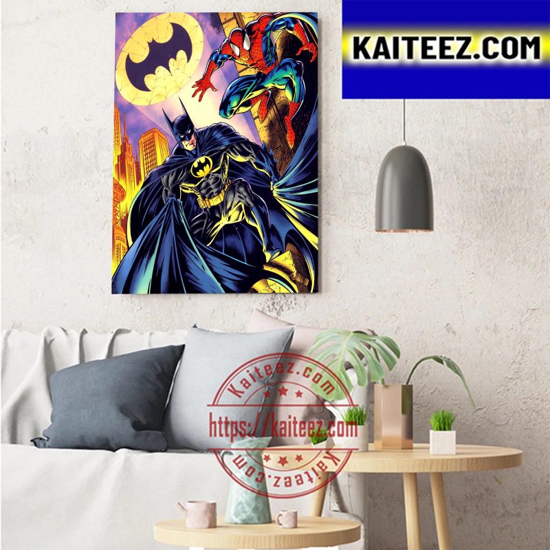 Spider Man And Batman Team Up To Fight Carnage And Joker Art Decor ...