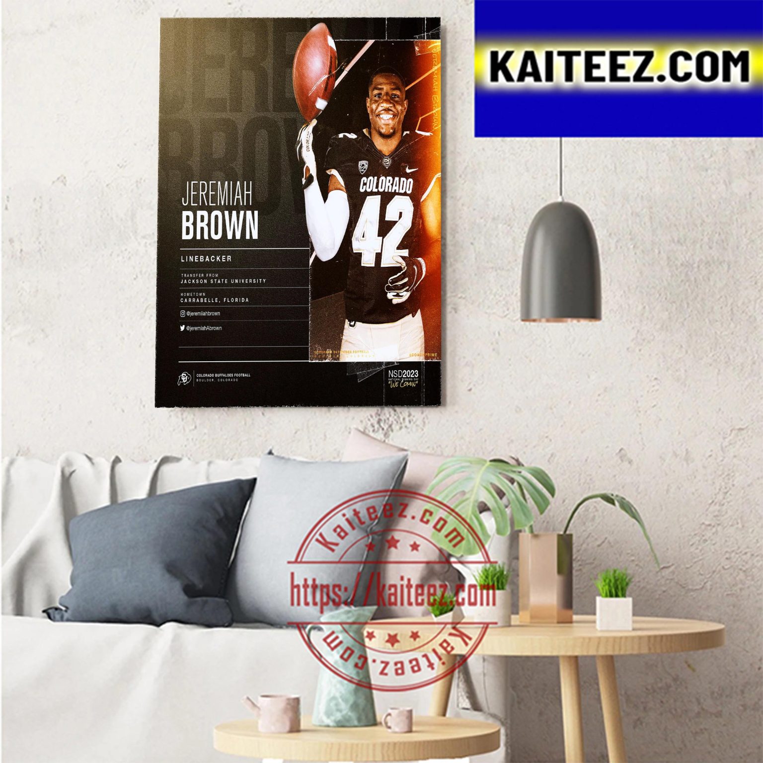 Eric Brantley Jr Committed Colorado Buffaloes Football Art Decor Poster ...