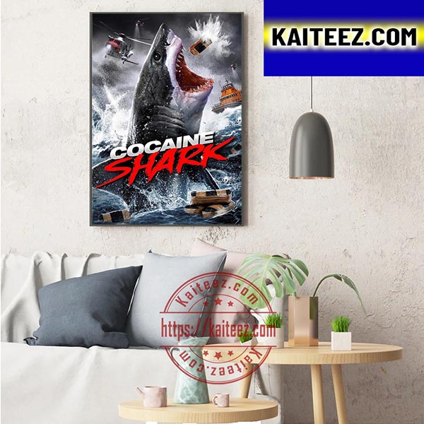 Cocaine Shark Official Poster Movie Art Decor Poster Canvas - Kaiteez