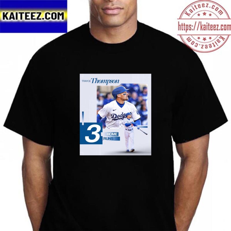 Trayce Thompson 3 Home Runs Vintage Tshirt - Kaiteez