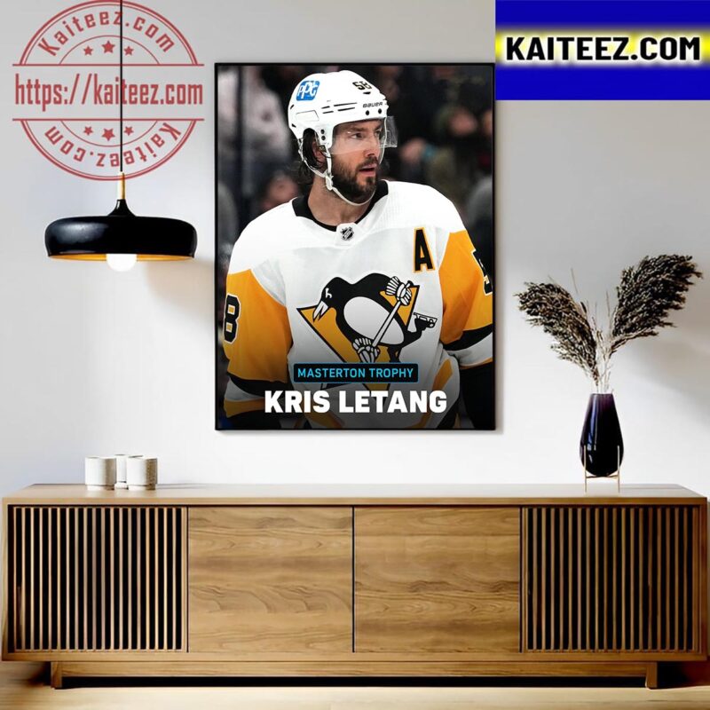 2023 Bill Masterton Trophy Winner Is Kris Letang Art Decor Poster ...