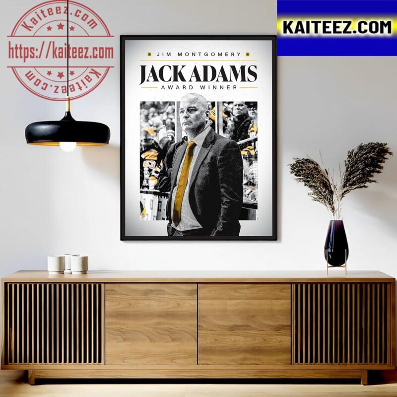Congratulations To Jim Montgomery Is The 2023 Jack Adams Award Winner Art Decor Poster Canvas ...