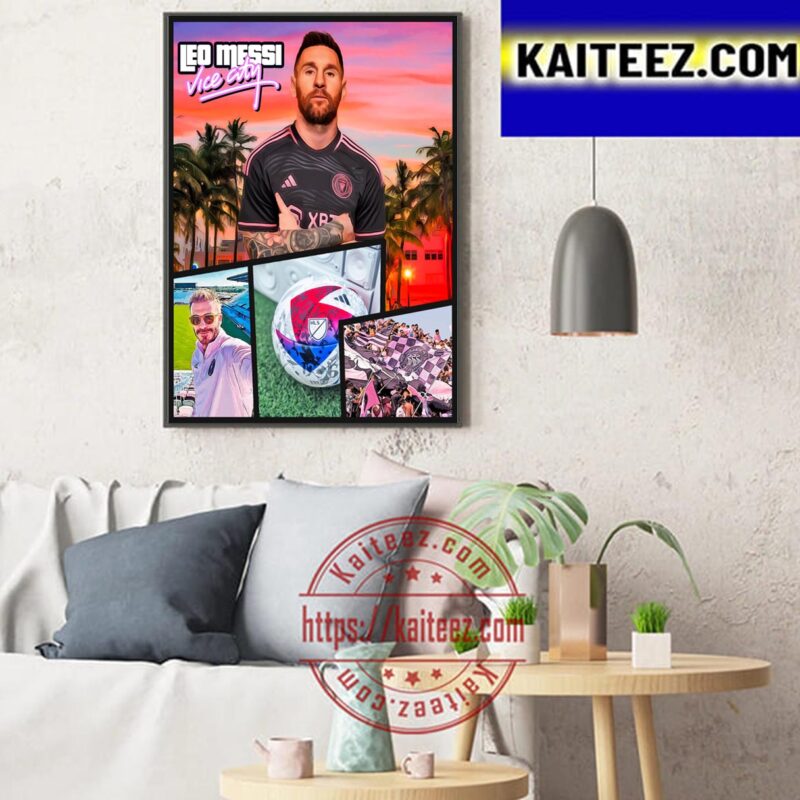 GTA Vice City x Lionel Messi To Inter Miami MLS Art Decor Poster Canvas ...