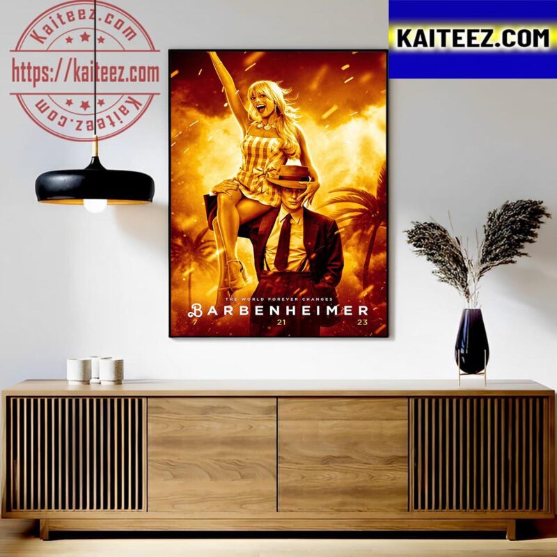 Barbenheimer Poster Art By Fan Art Decor Poster Canvas - Kaiteez