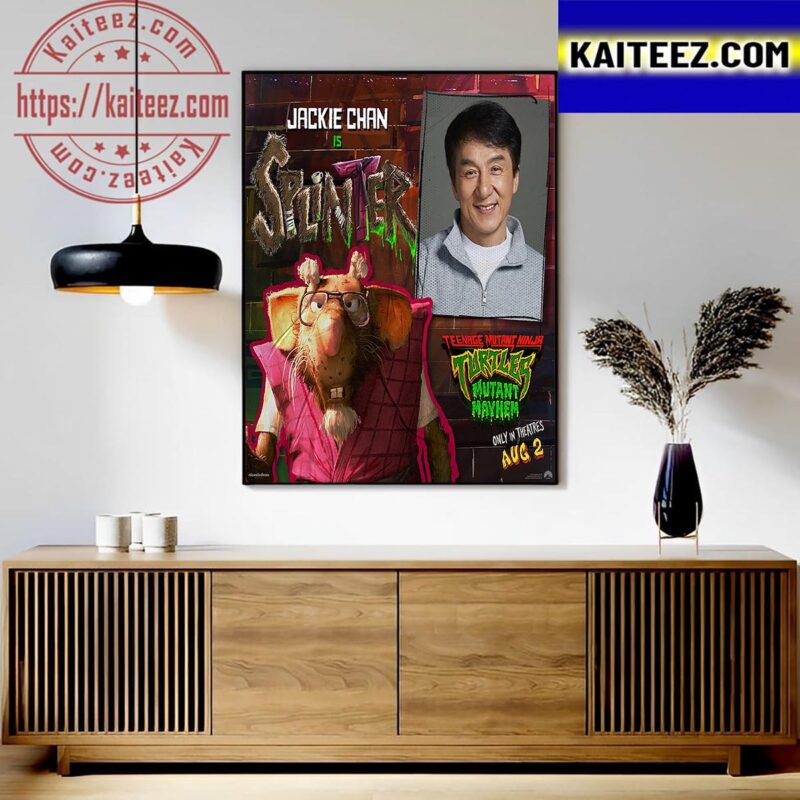 Jackie Chan As Splinter In TMNT Movie Mutant Mayhem Art Decor Poster ...