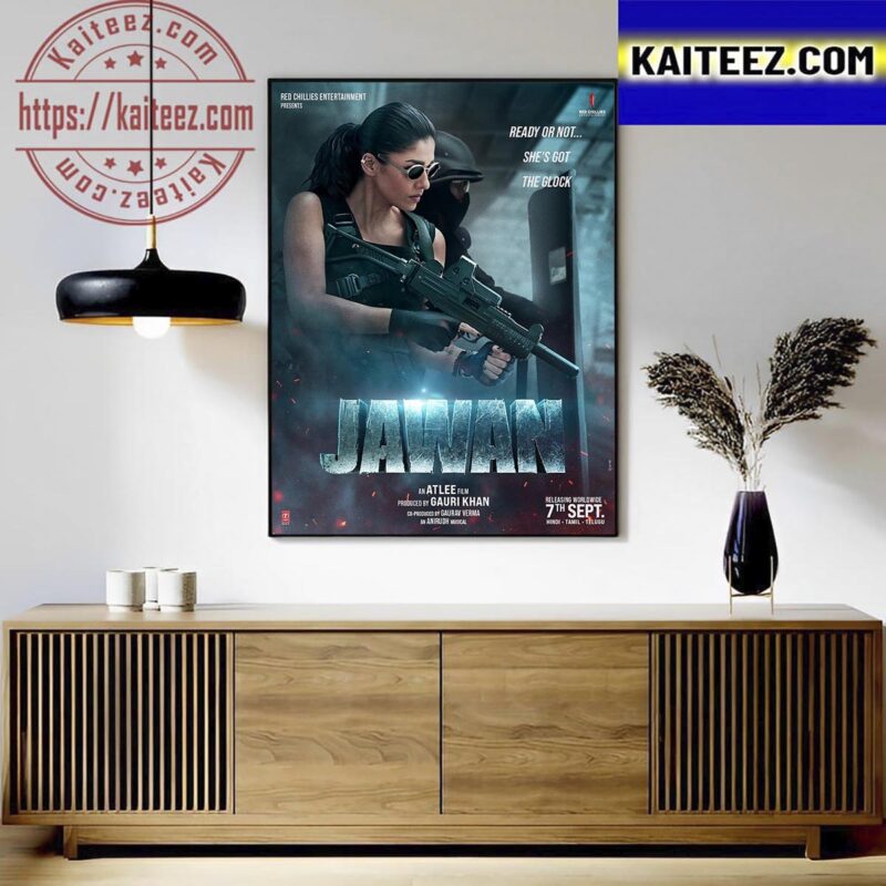 Jawan Official Poster Of Nayanthara Art Decor Poster Canvas - Kaiteez