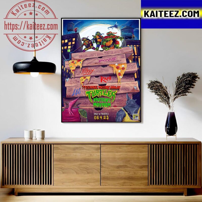 Teenage Mutant Ninja Turtles Mutant Mayhem New Poster By Fan Art Decor ...