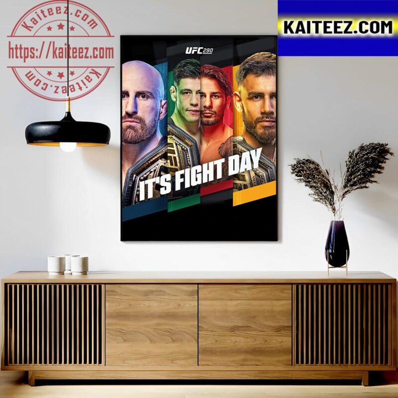 UFC 290 Fight Day Poster Art Decor Poster Canvas - Kaiteez