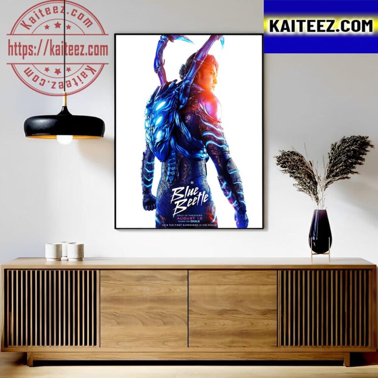 Official Poster For Blue Beetle Movie Art Decor Poster Canvas - Kaiteez