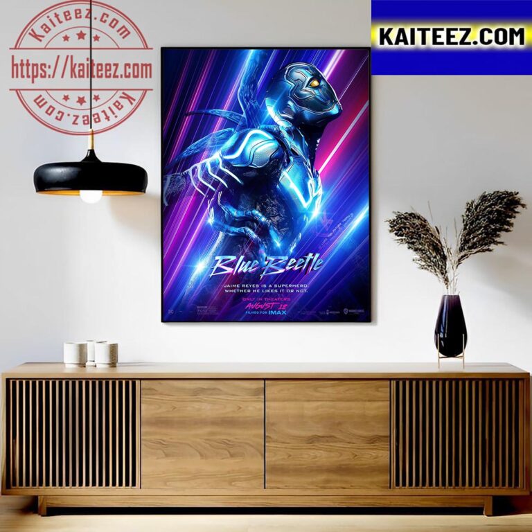 Official New Poster For Blue Beetle Movie Vintage T-Shirt - Kaiteez