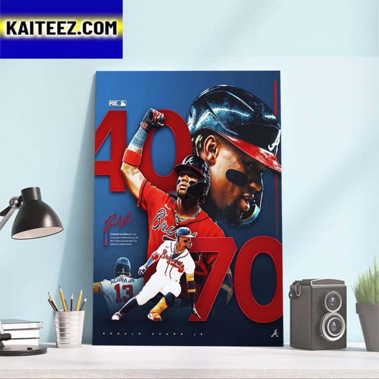 Congratulations To Ronald Acuna Jr 70 Steals in MLB Art Decor Poster ...