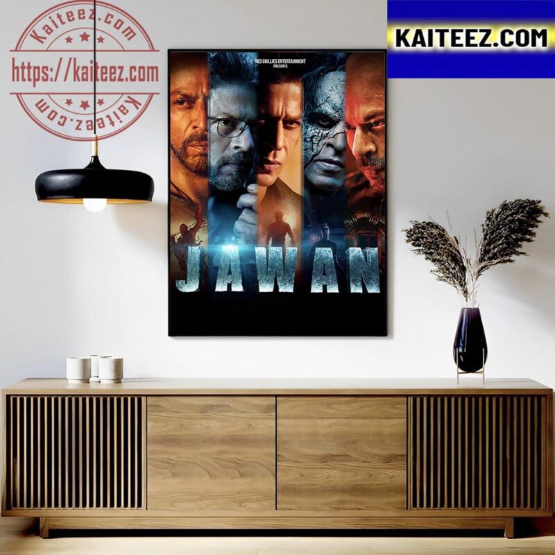 New Poster Of Jawan With Starring Shah Rukh Khan Art Decor Poster ...