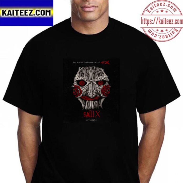 Saw X collab Official 2023 Twitter X New Logo Vintage T-Shirt - Kaiteez