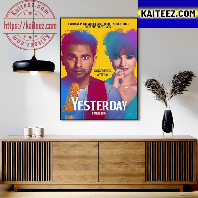 Official Poster For Yesterday Movie Art Decor Poster Canvas - Kaiteez