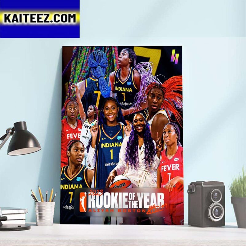 2023 WNBA Rookie Of The Year Is Aliyah Boston Indiana Fever Art Decor ...
