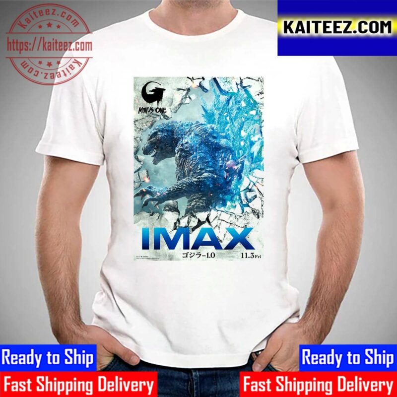 Official Japanese IMAX Poster For Godzilla Minus One Vintage T-Shirt - Kaiteez