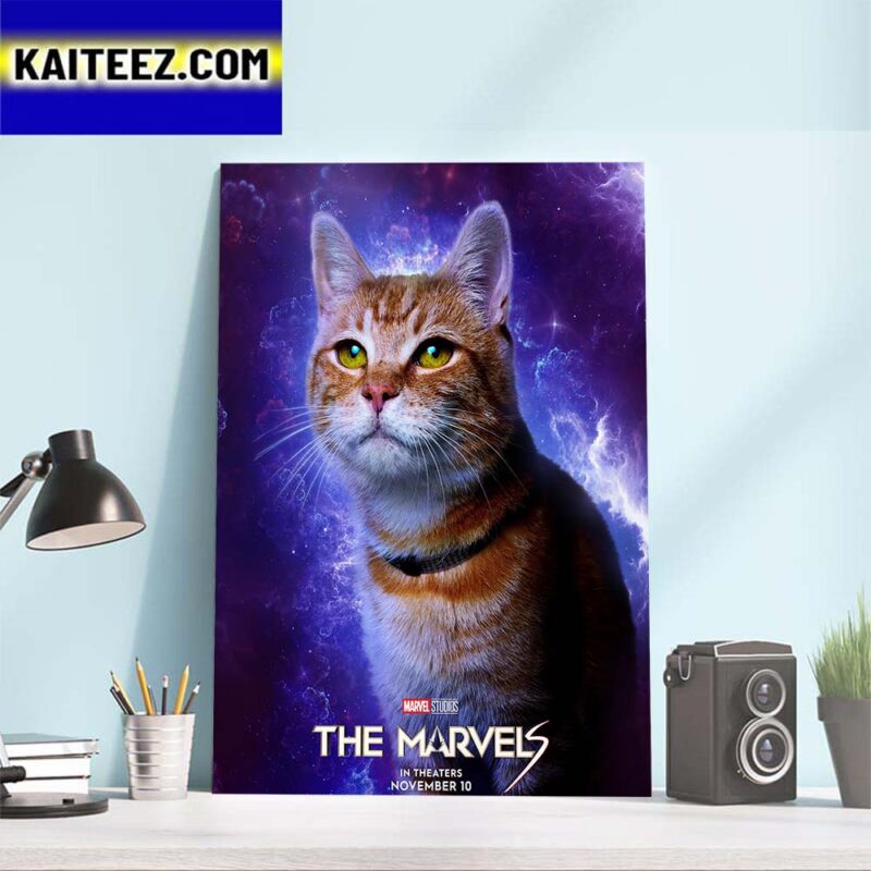 Official Poster For Goose the Flerken In The Marvels Movie Of Marvel ...