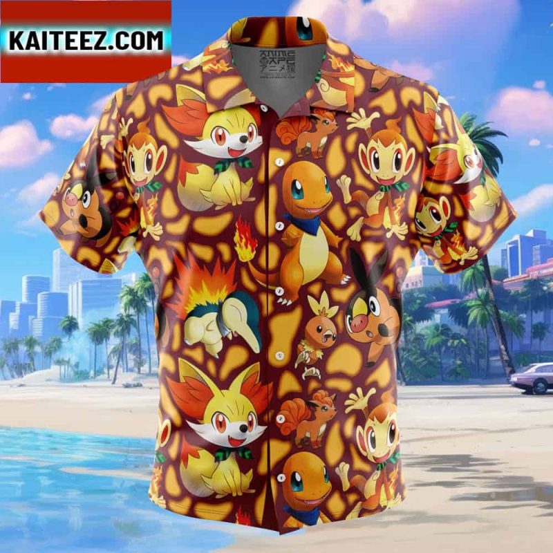 Dragon Type Pokemon Pokemon Gift For Family In Summer Holiday Button Up ...